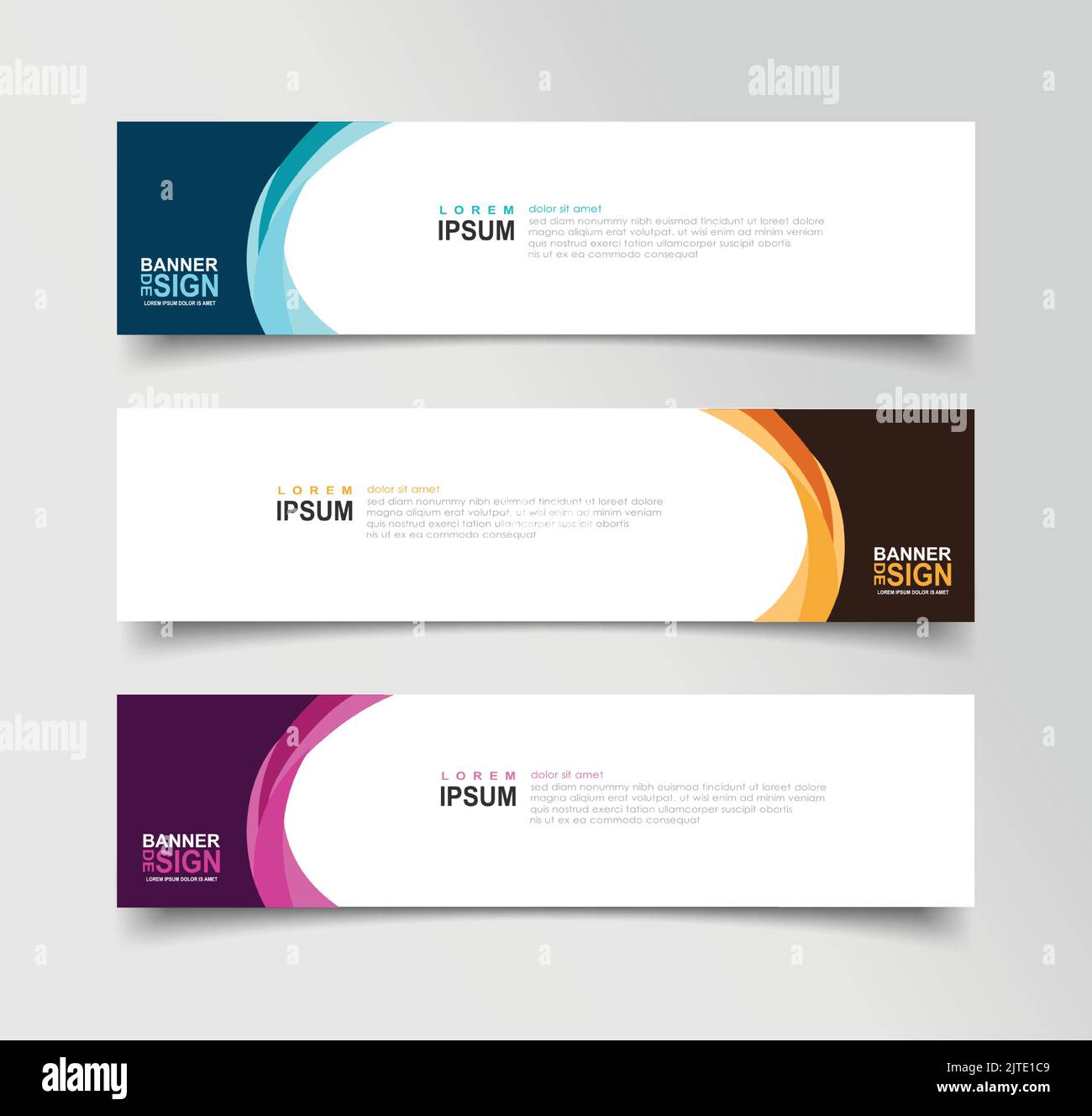 A horizontal web banner template illustration Stock Vector Image & Art ...