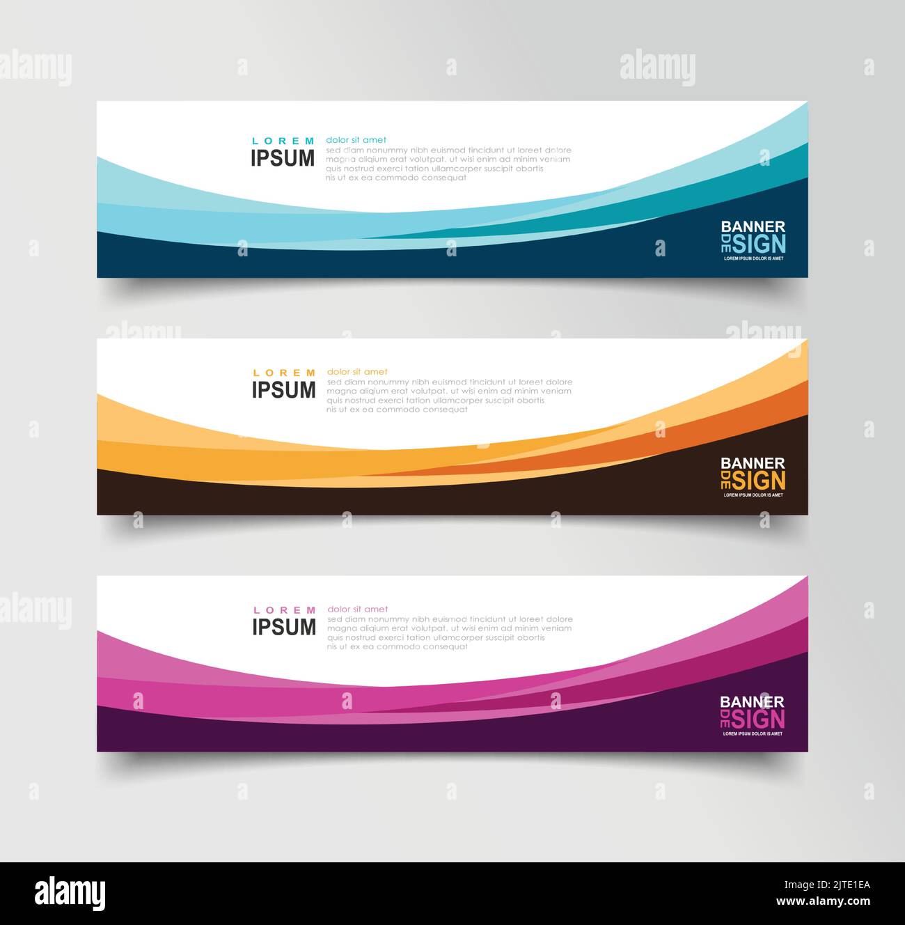 A horizontal web banner template illustration Stock Vector Image & Art ...