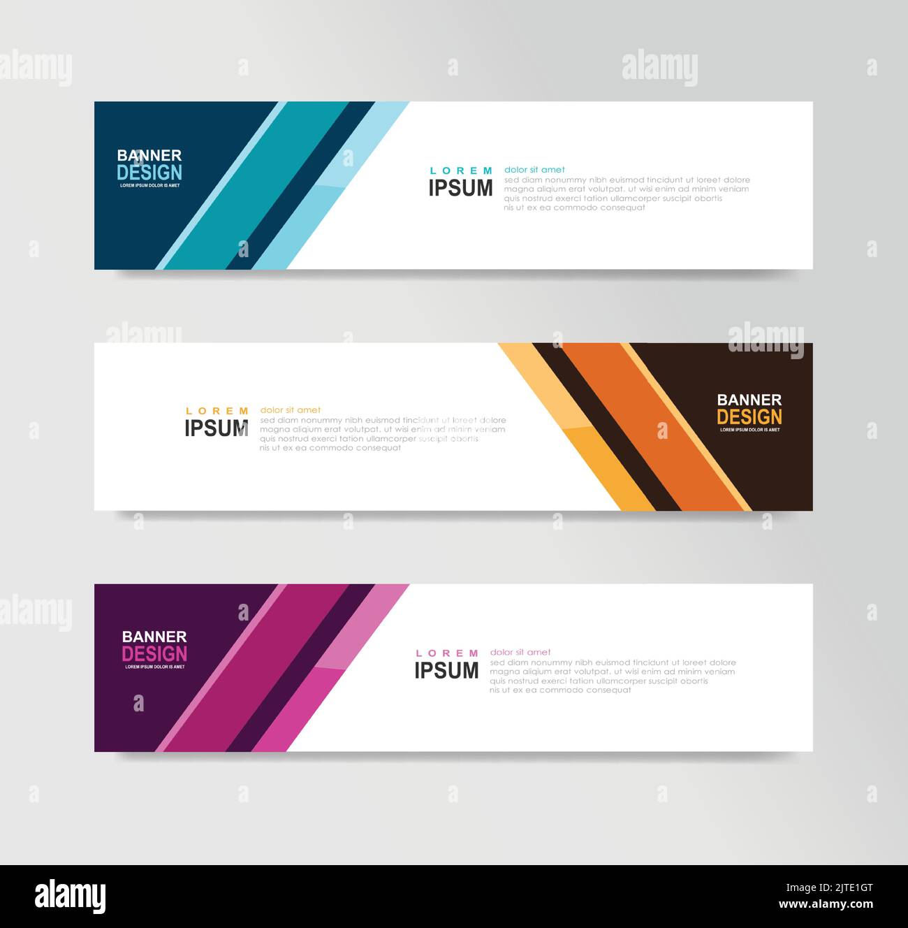 A horizontal web banner template illustration Stock Vector Image & Art ...