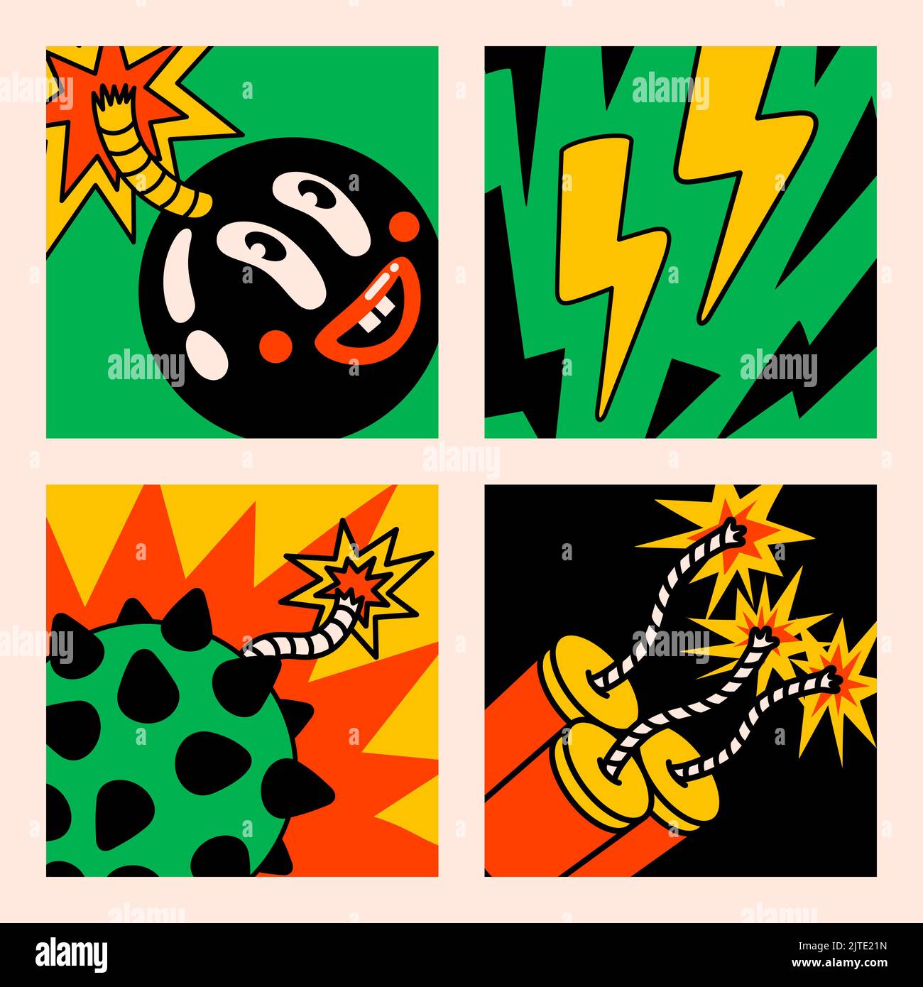 Cartoon vector funny cute Comic characters. Crazy cartoons Abstract ...