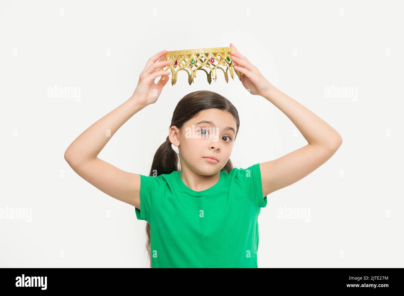 Every girl dreaming to become princess. Lady little princess. Royal ...