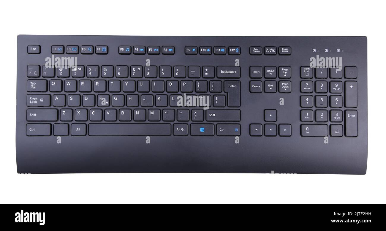 Computer keyboard isolated on white background Stock Photo - Alamy