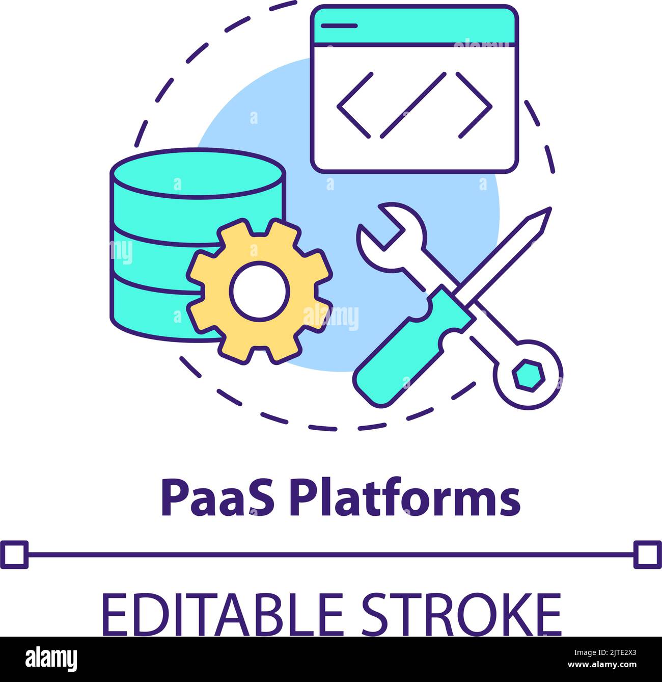 PaaS platforms concept icon Stock Vector Image & Art - Alamy