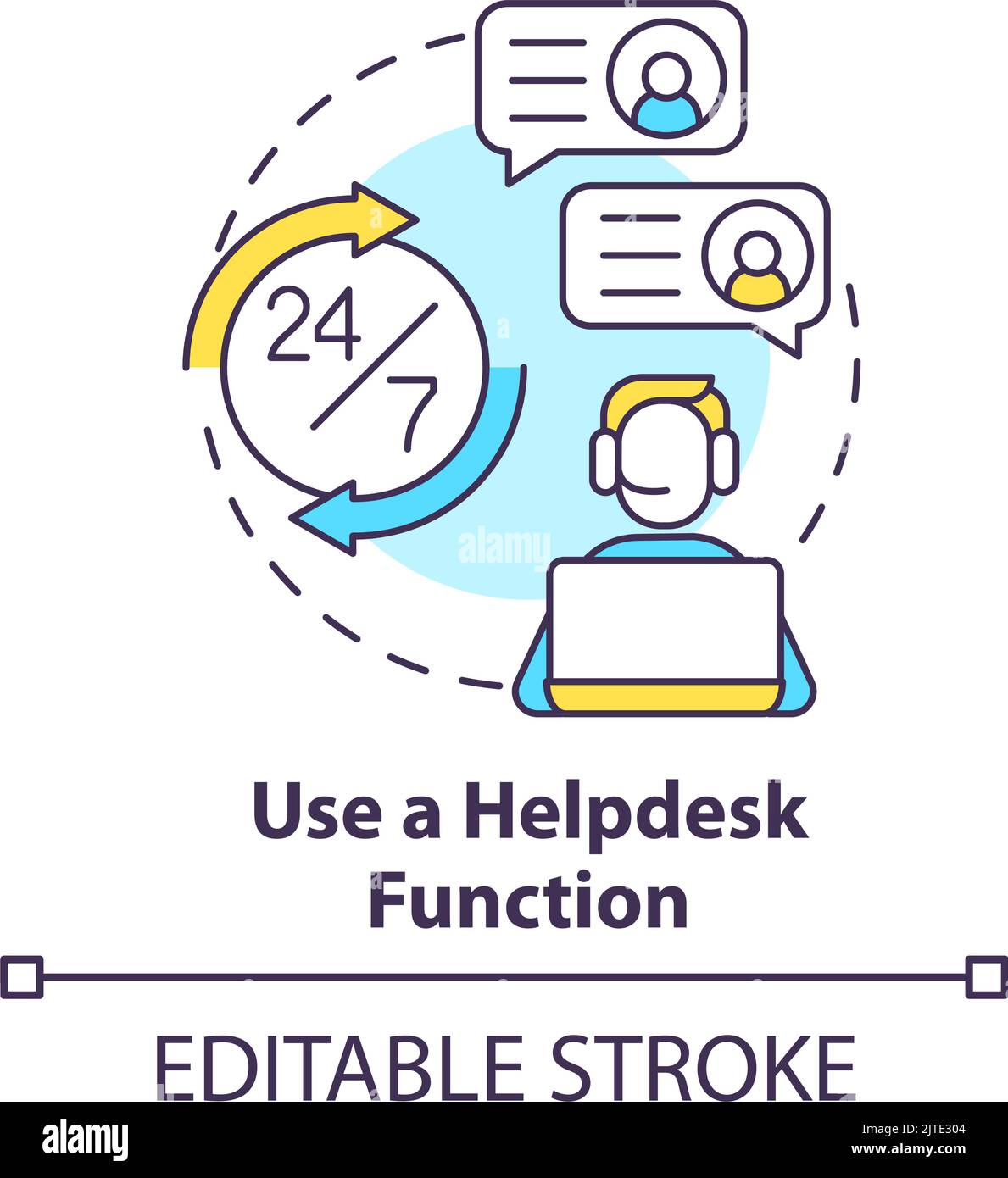 Use helpdesk function concept icon Stock Vector Image & Art - Alamy