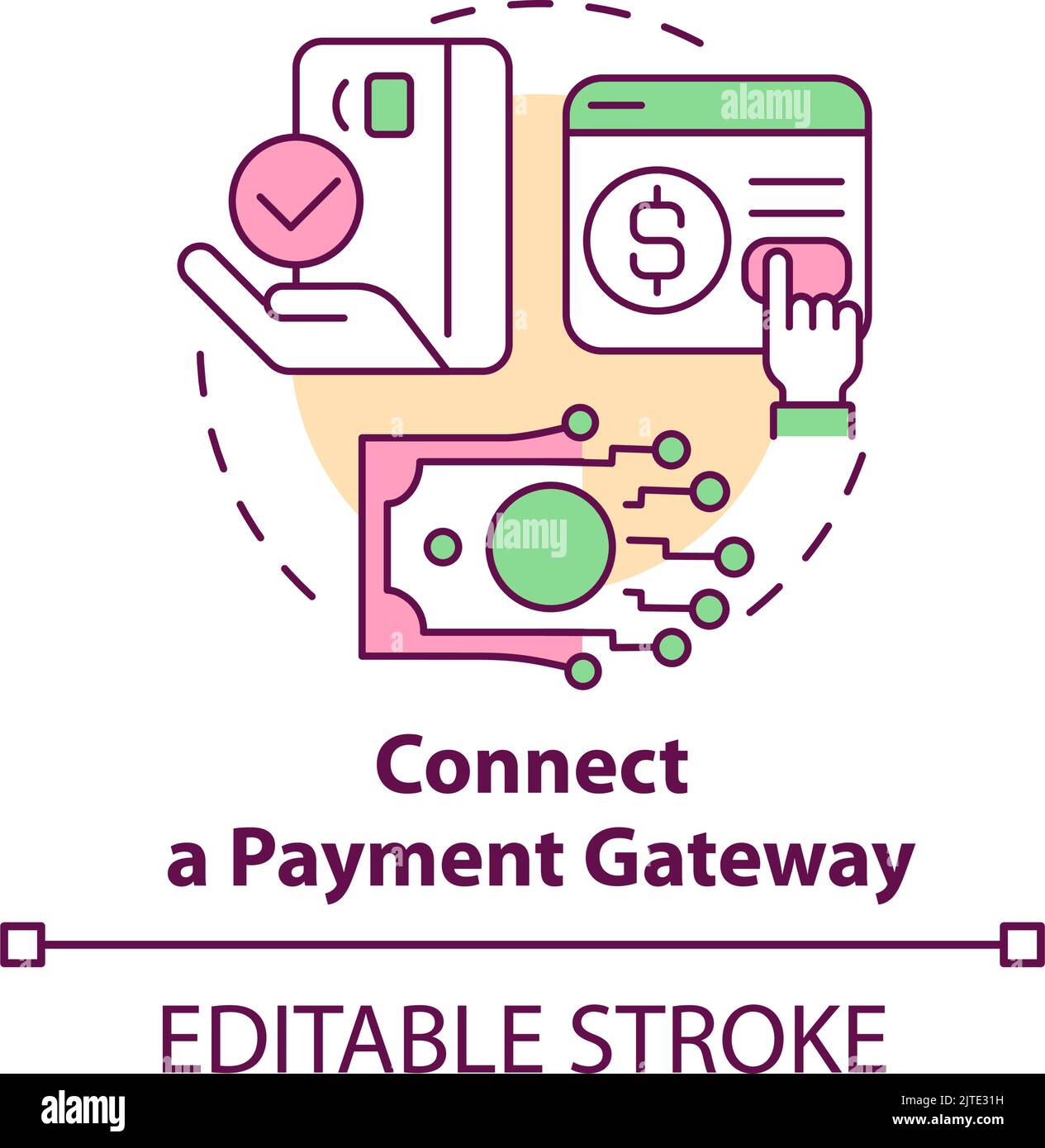 Connect payment gateway concept icon Stock Vector Image & Art - Alamy