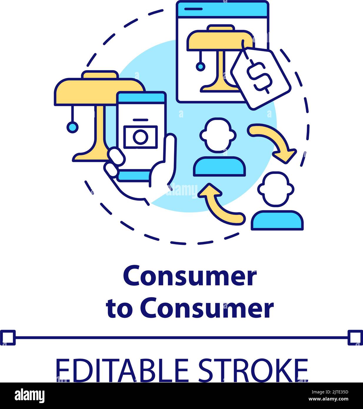 Consumer to consumer concept icon Stock Vector Image & Art - Alamy