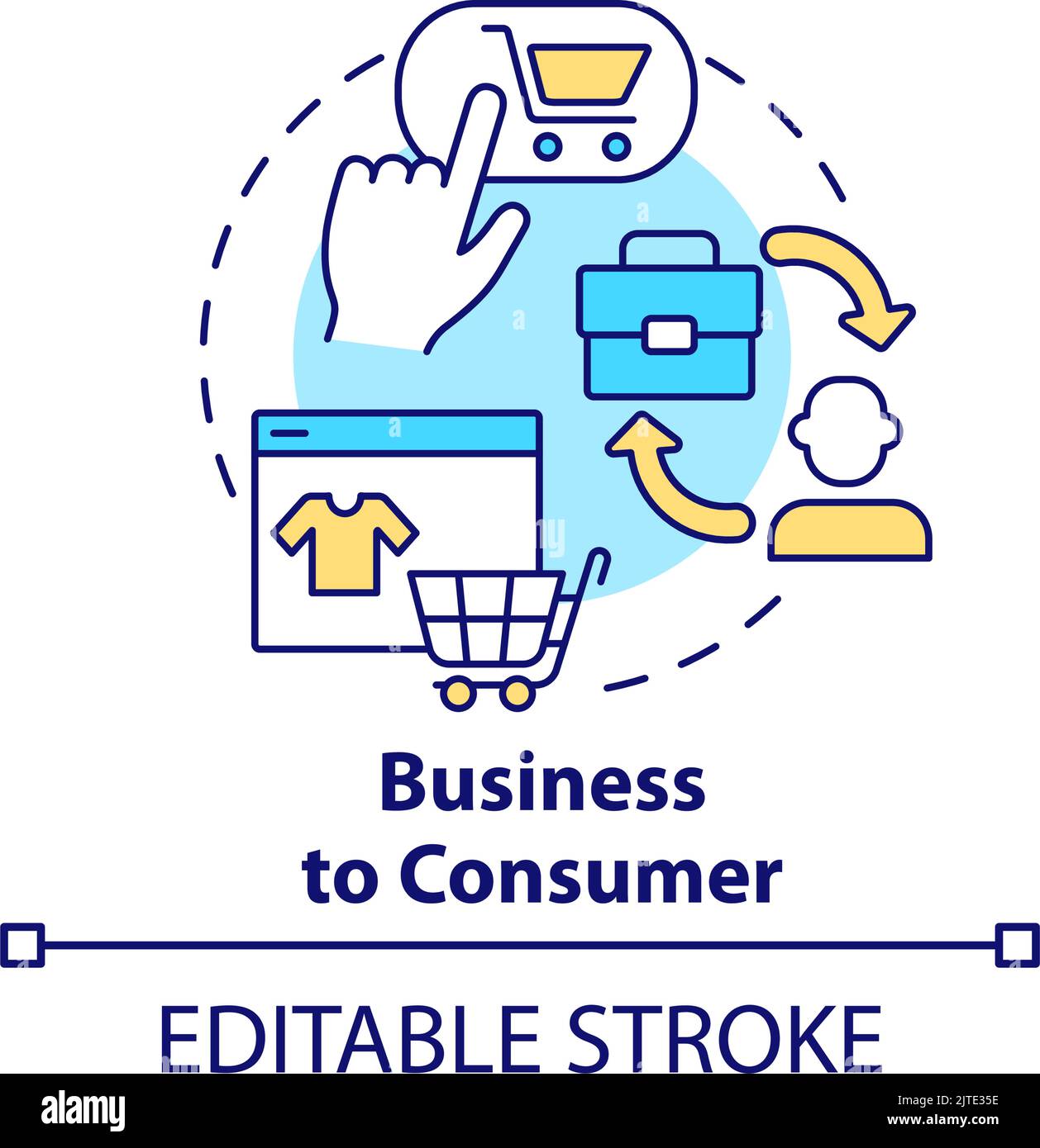 Business to consumer concept icon Stock Vector Image & Art - Alamy