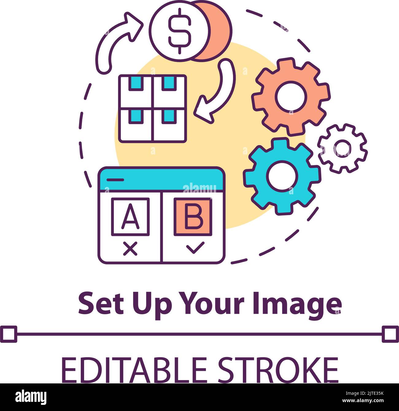 Set Up Your Image Concept Icon Stock Vector Image And Art Alamy 