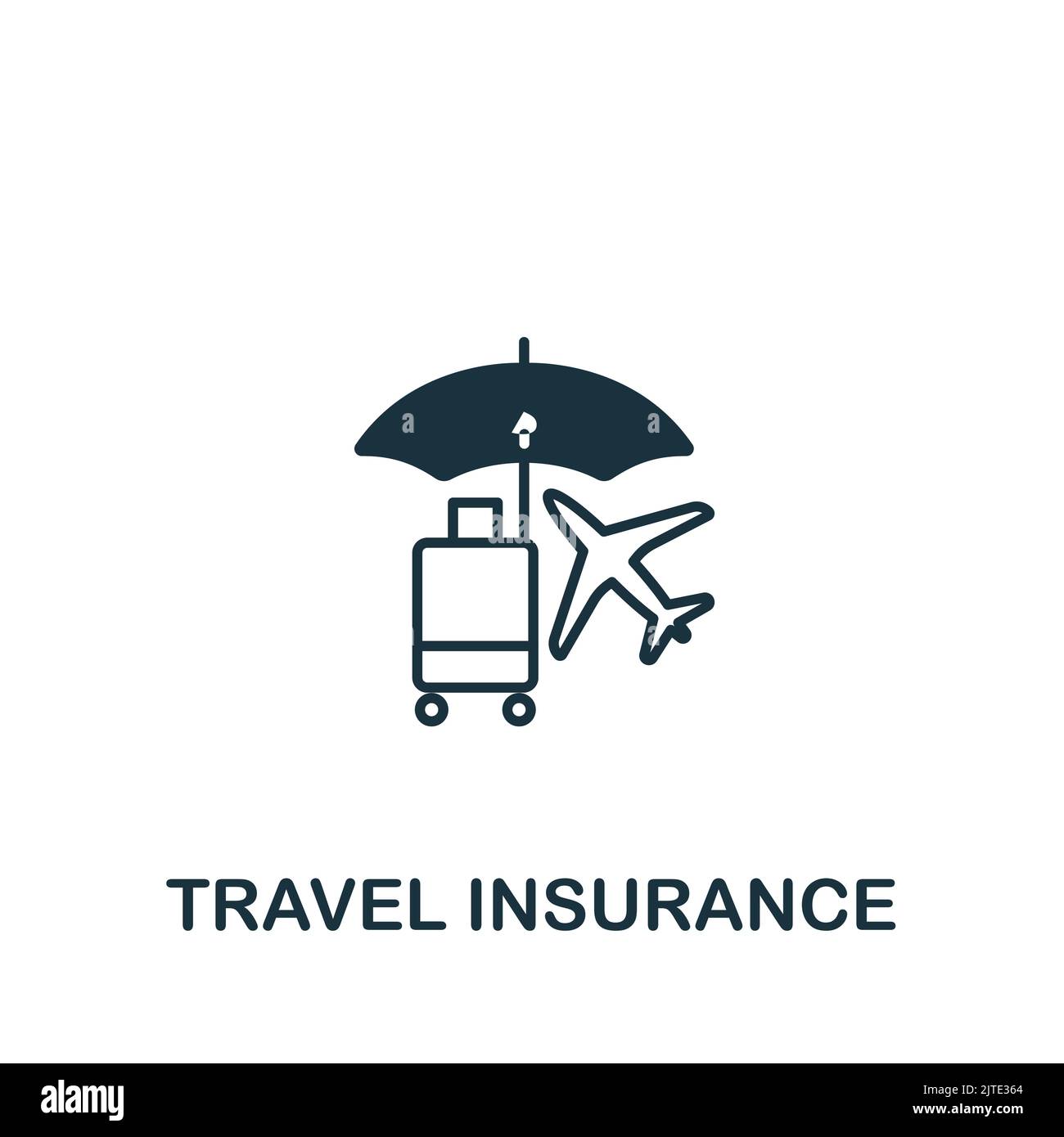 Travel Insurance icon. Line simple Travel icon for templates, web ...