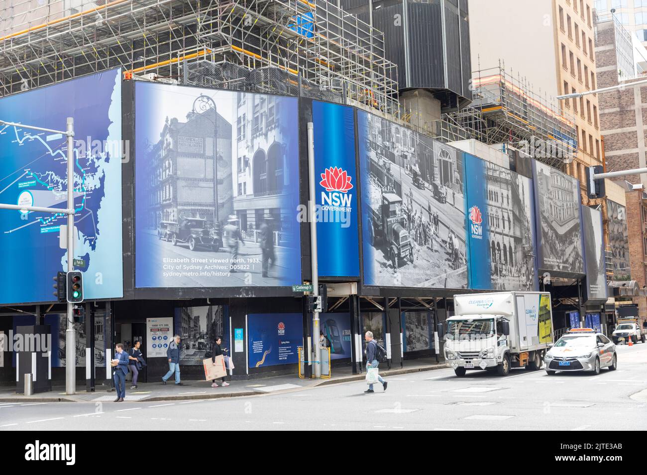 Sydney metro transport project construction in Sydney city centre ...