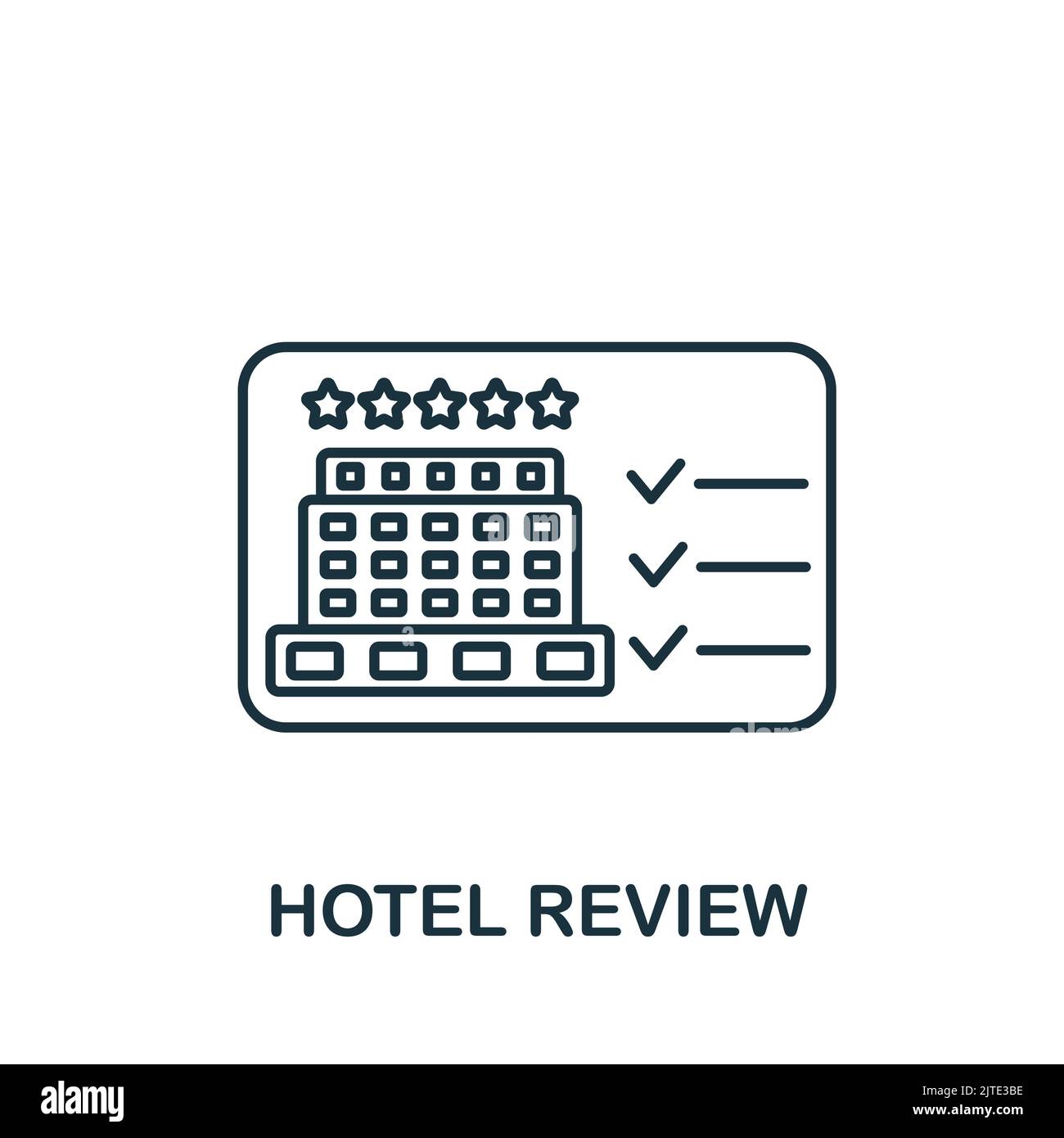 Hotel Review icon. Line simple Travel icon for templates, web design ...