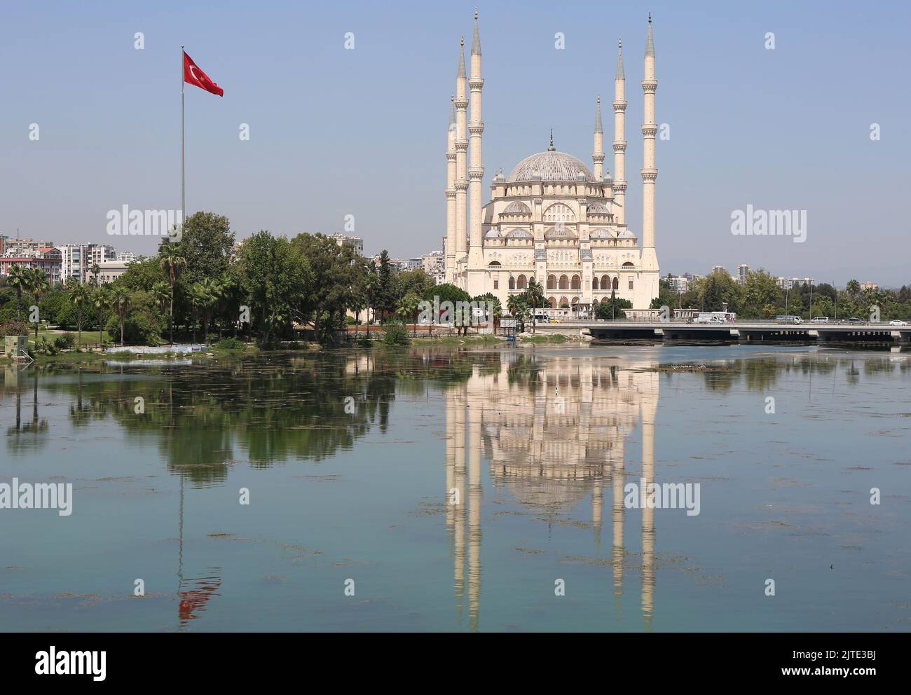 ADANA,TURKEY-AUGUST 29:Reflections of The Sabanci Central Mosque on The ...