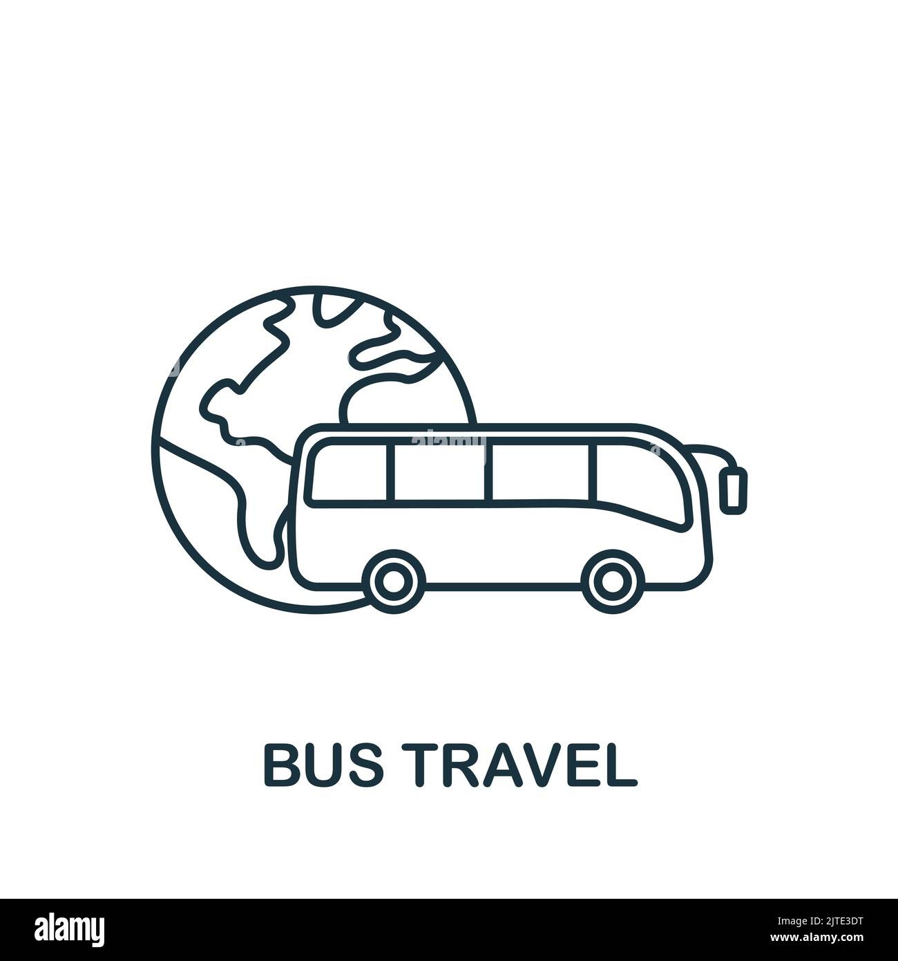 Bus Travel icon. Line simple Travel icon for templates, web design and ...