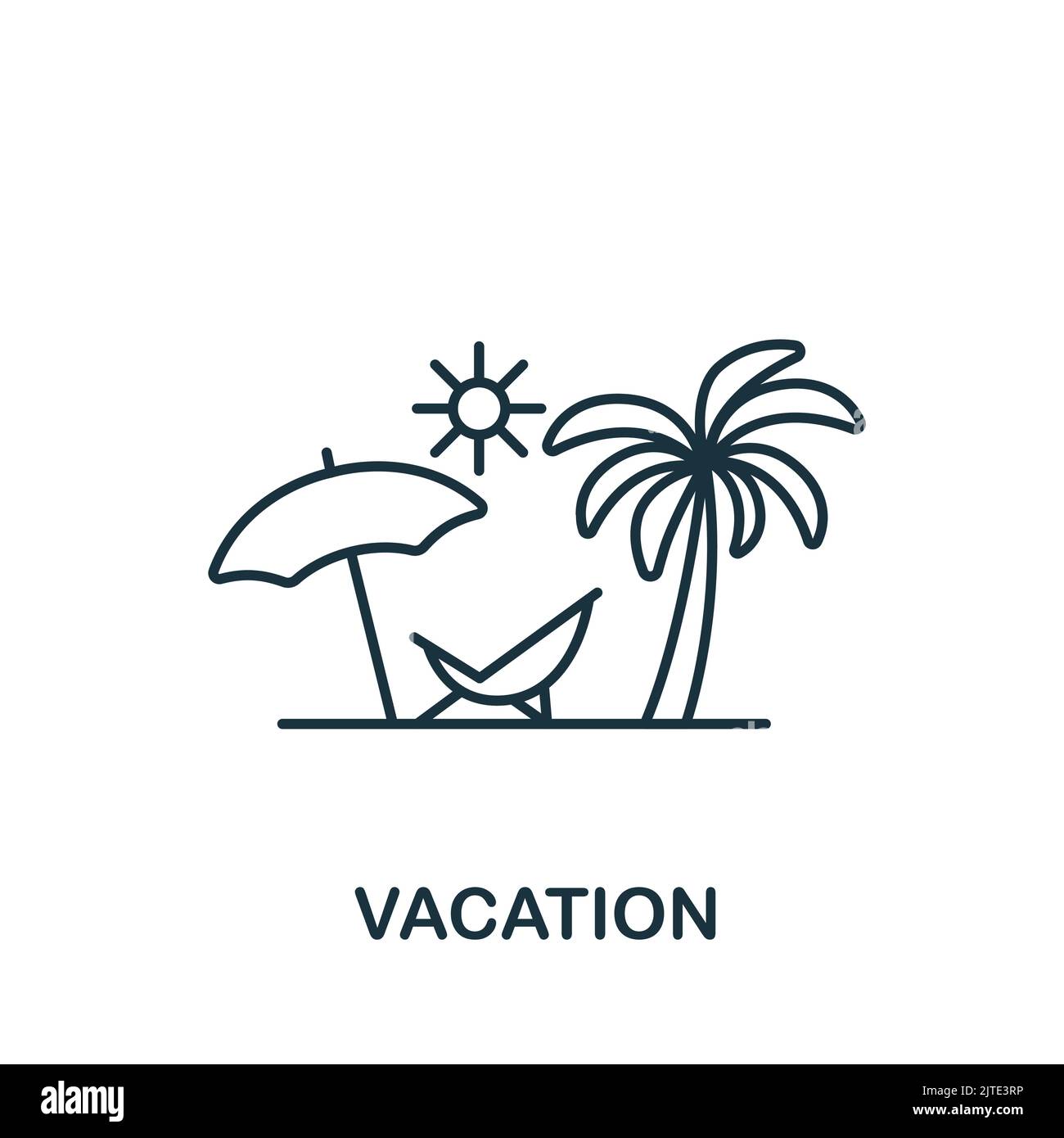 Vacation icon. Line simple Travel icon for templates, web design and ...