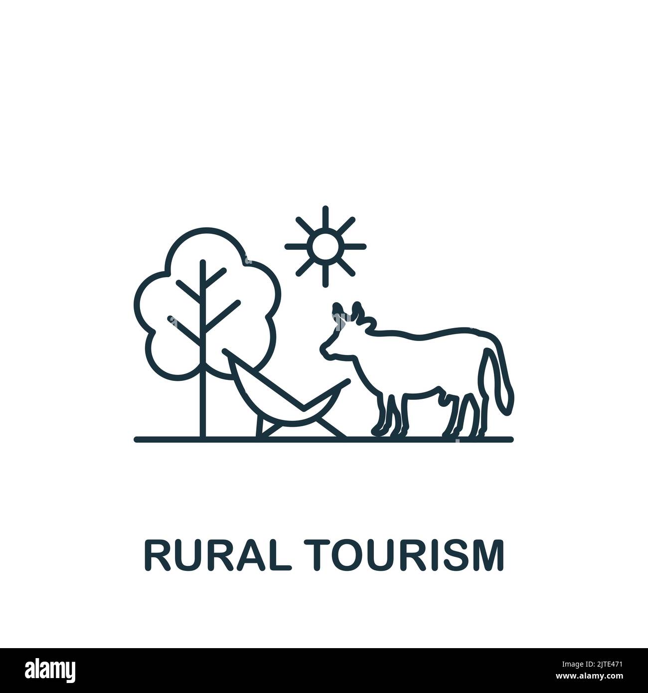 Rural Tourism icon. Line simple Travel icon for templates, web design ...