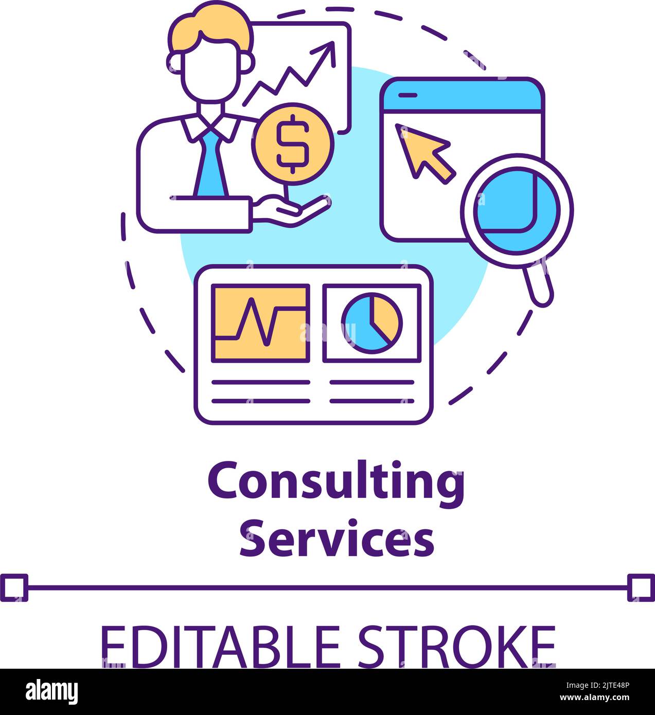 Consulting services concept icon Stock Vector Image & Art - Alamy