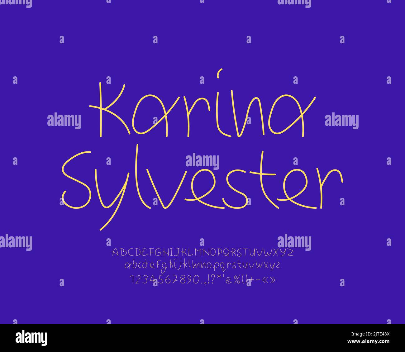 Original golden handwritten script font for business cards, wedding ...