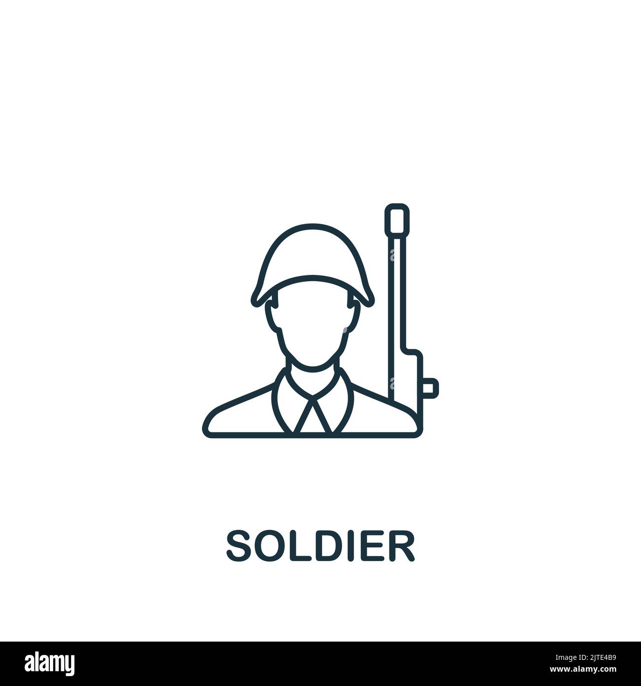 Soldier icon. Line simple line War icon for templates, web design and ...
