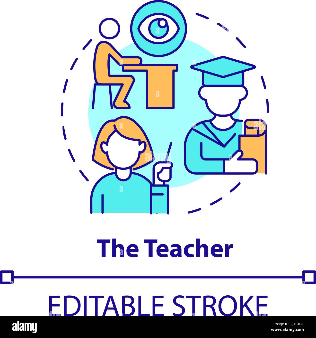 Teenage student and teacher Stock Vector Images - Alamy