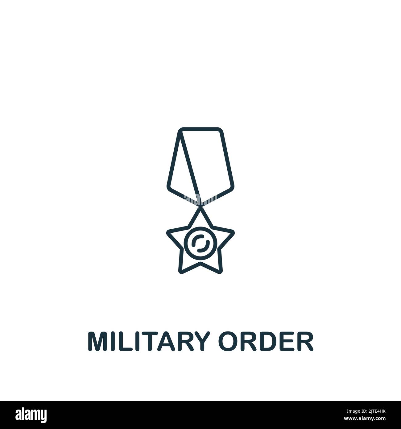 Military Order icon. Line simple line War icon for templates, web ...