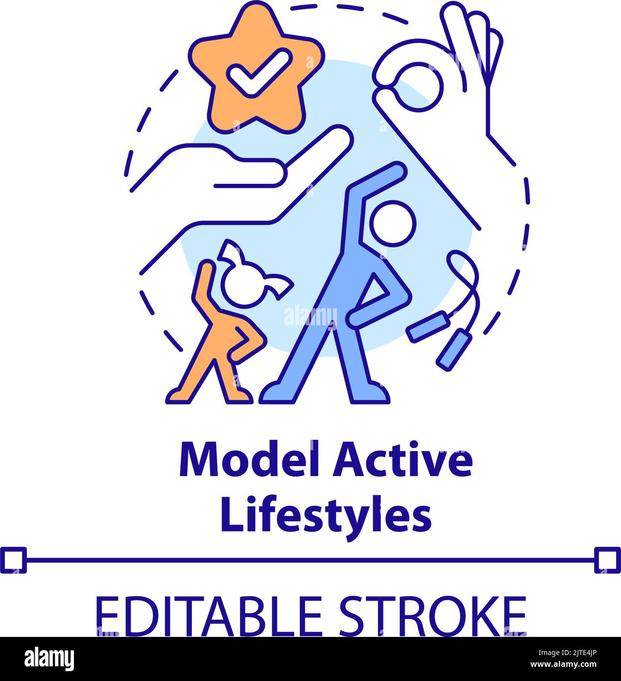Model active lifestyles concept icon Stock Vector Image & Art - Alamy