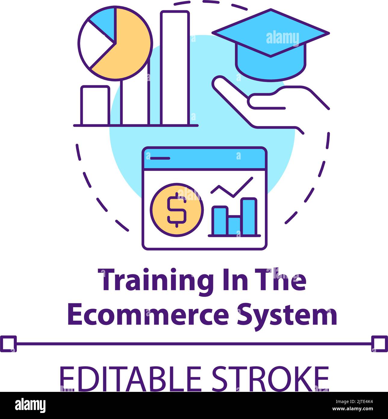 Training in ecommerce system concept icon Stock Vector Image & Art - Alamy