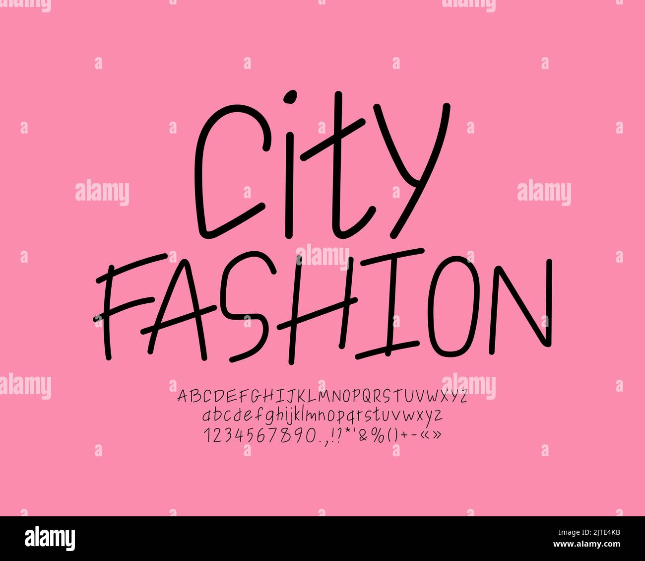 Minimalist linear handwritten font. Lettering style alphabet for ...