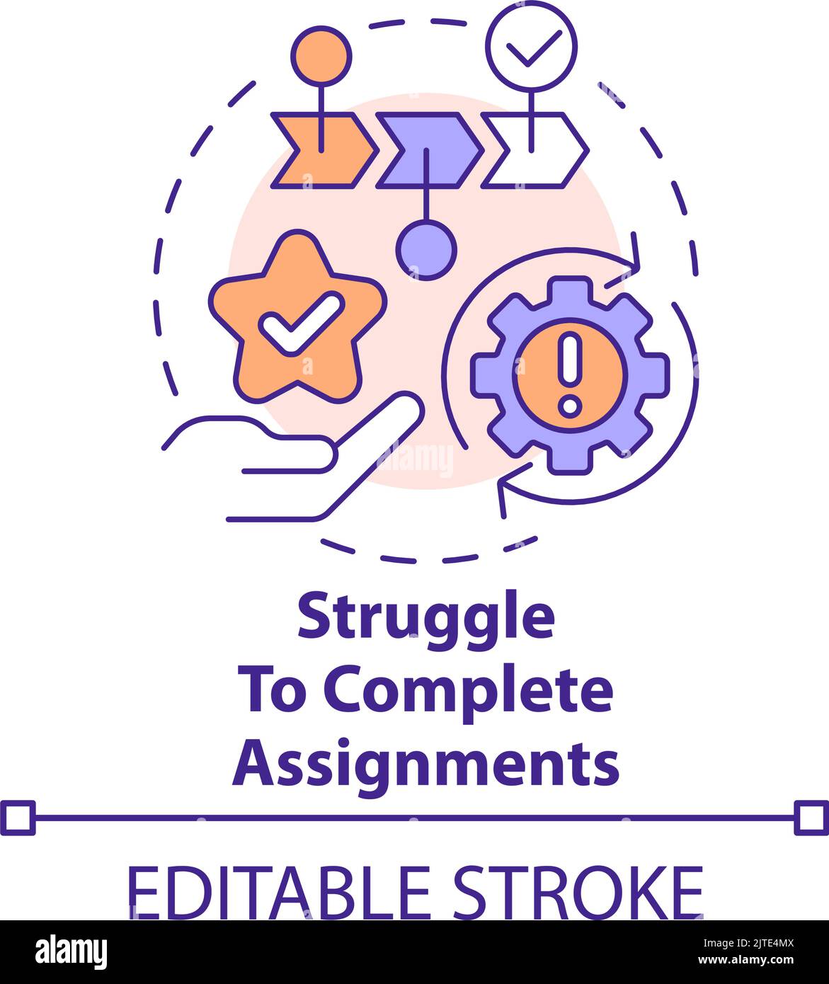 Struggle to complete assignments concept icon Stock Vector Image & Art ... Struggle to complete assignments concept icon Stock Vector Image & Art ...