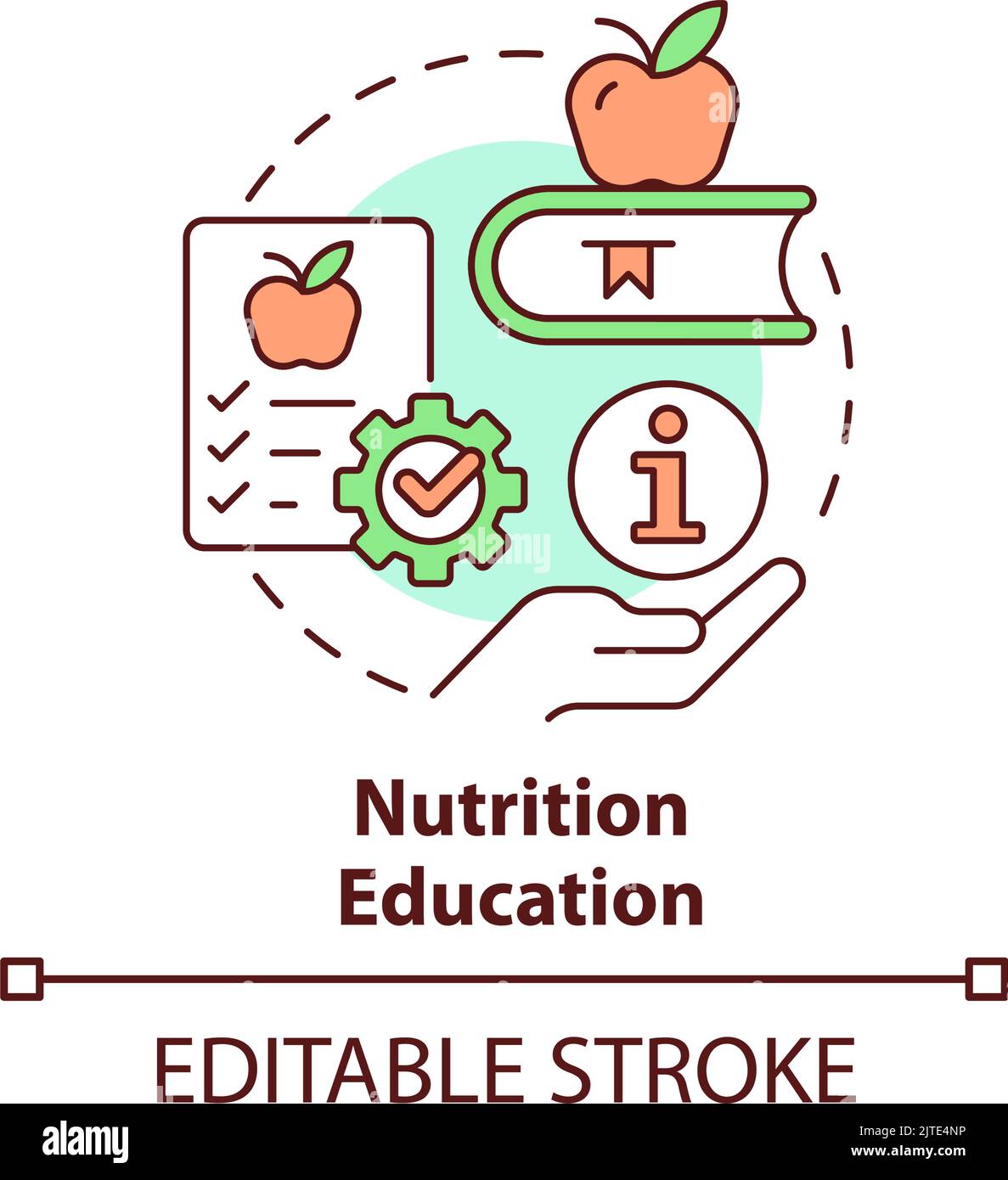 Nutrition Education Concept Icon Stock Vector Image And Art Alamy 