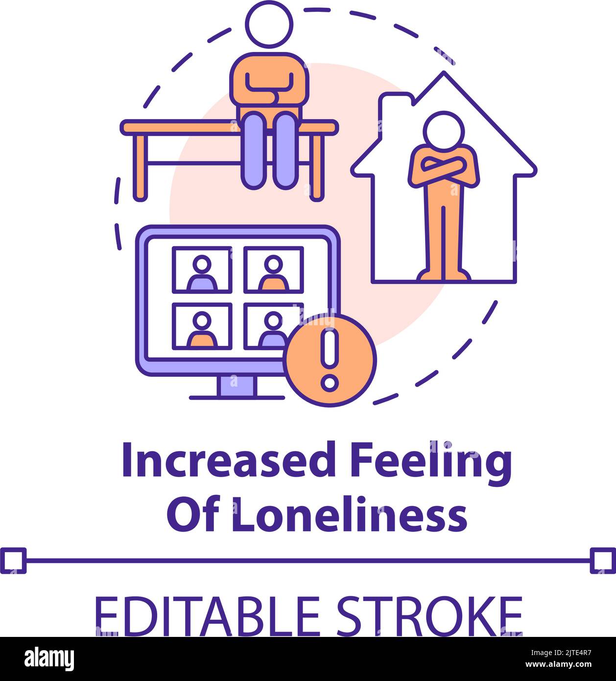Issue loneliness Stock Vector Images - Alamy