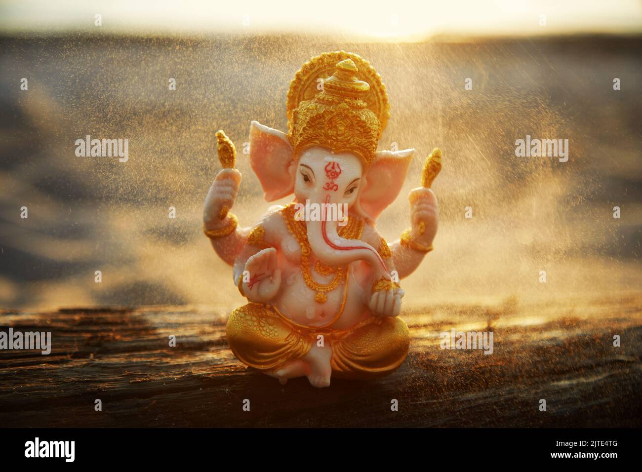 Lord ganesha sculpture on nature. Background for Ganesh chaturthi ...