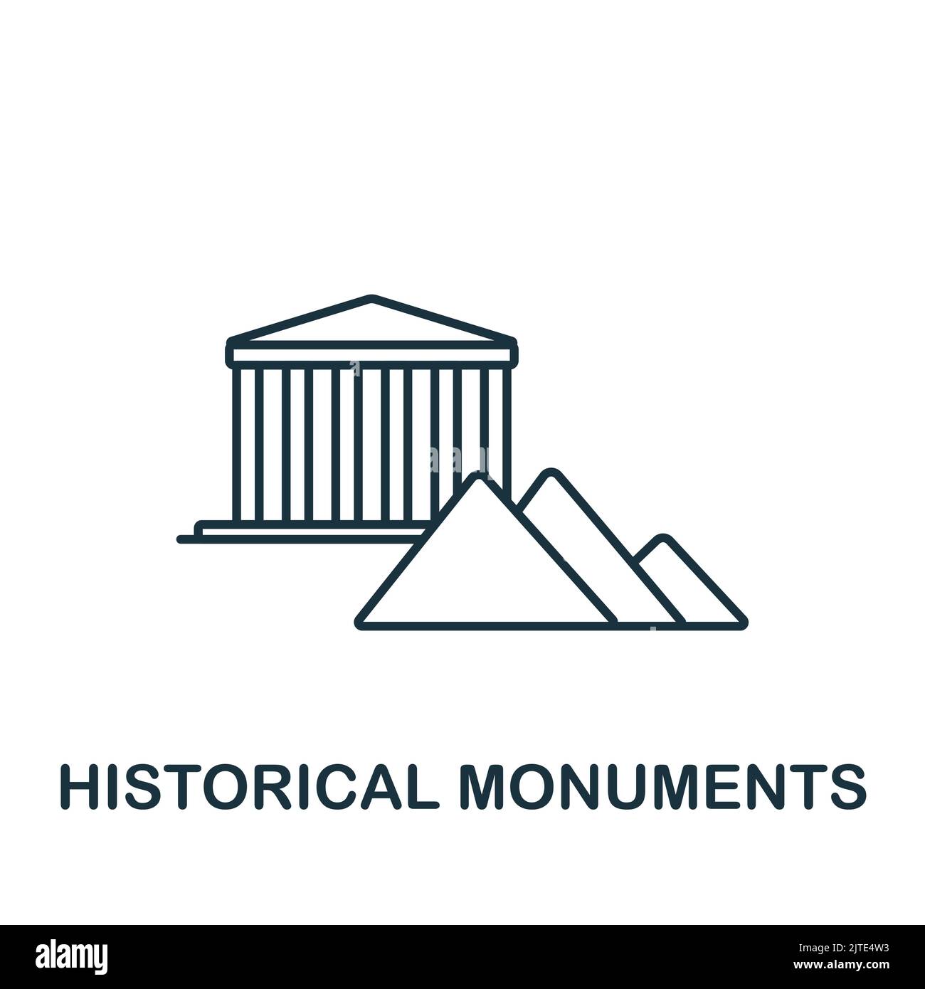 Historical Monuments icon. Line simple Travel icon for templates, web ...