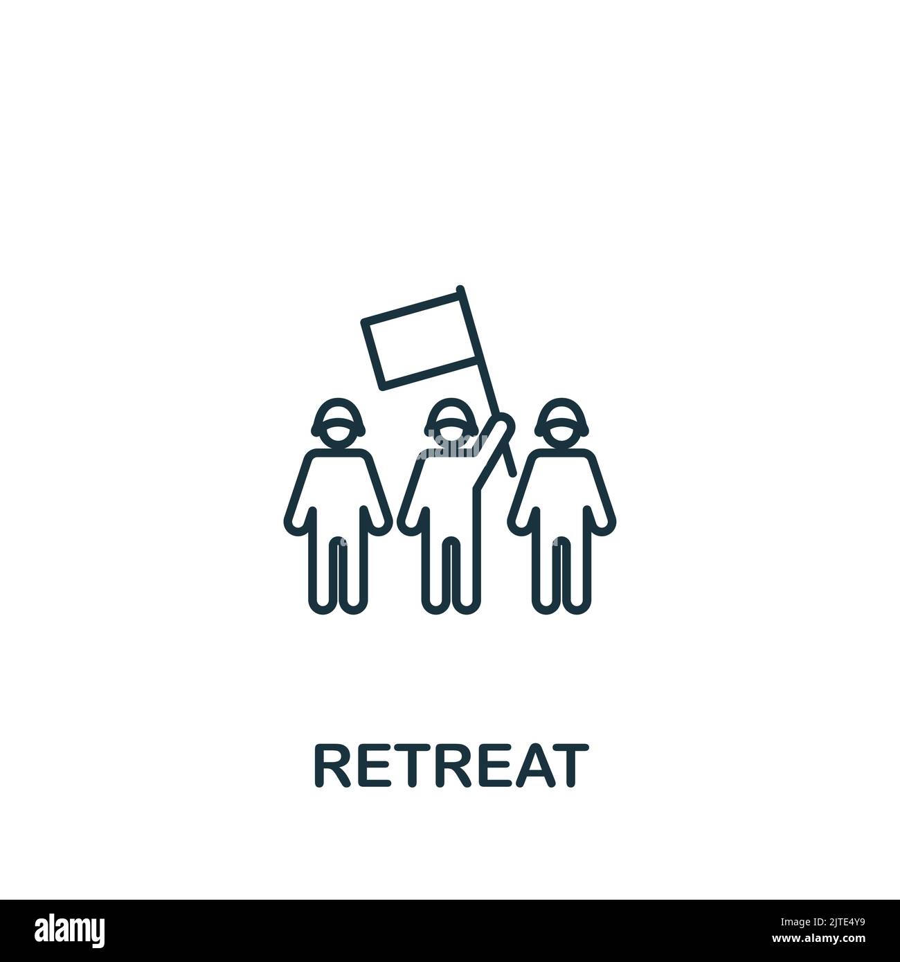 Retreat icon. Line simple line War icon for templates, web design and ... Retreat icon. Line simple line War icon for templates, web design and ...