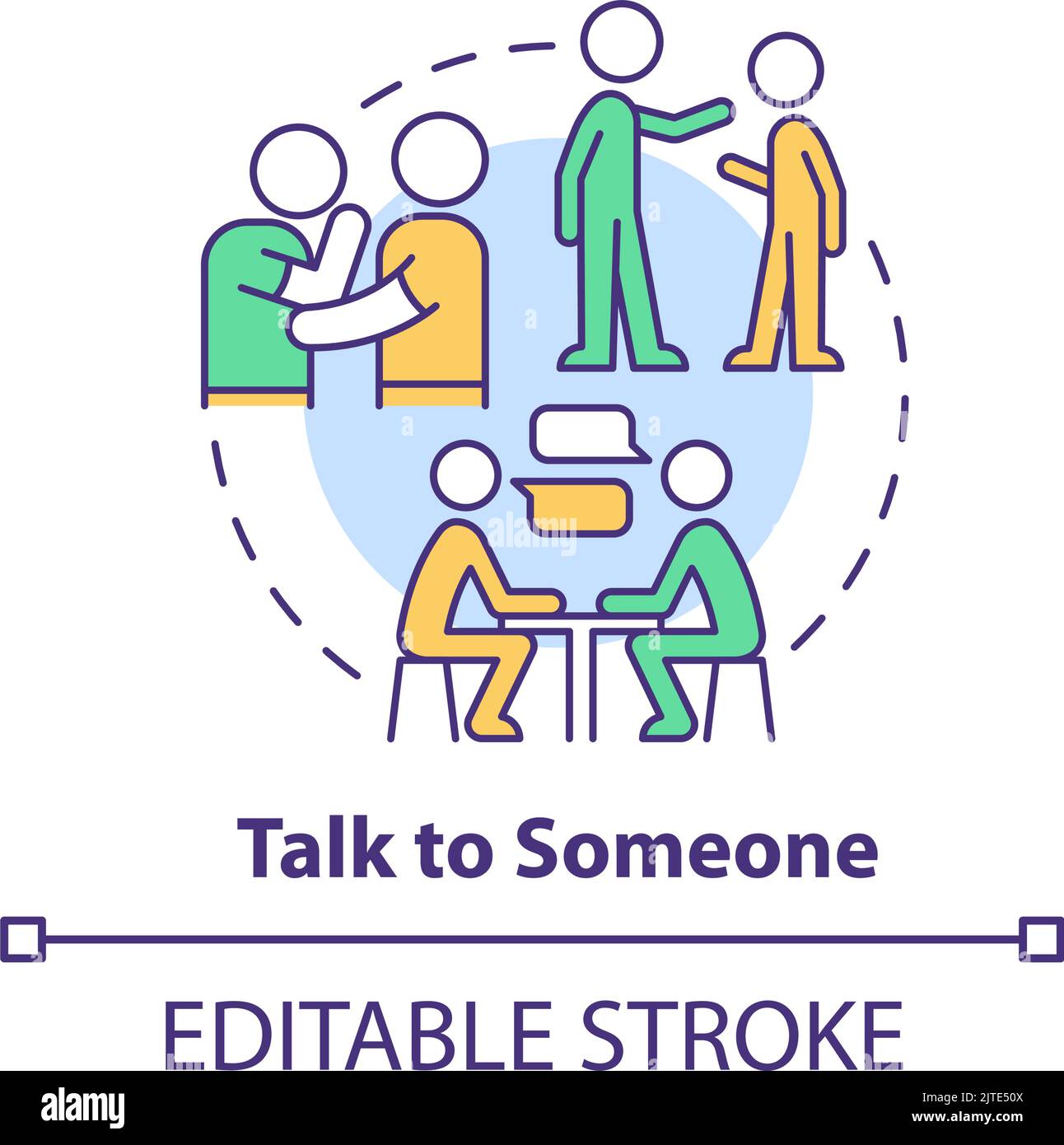 Talk to someone concept icon Stock Vector Image & Art - Alamy