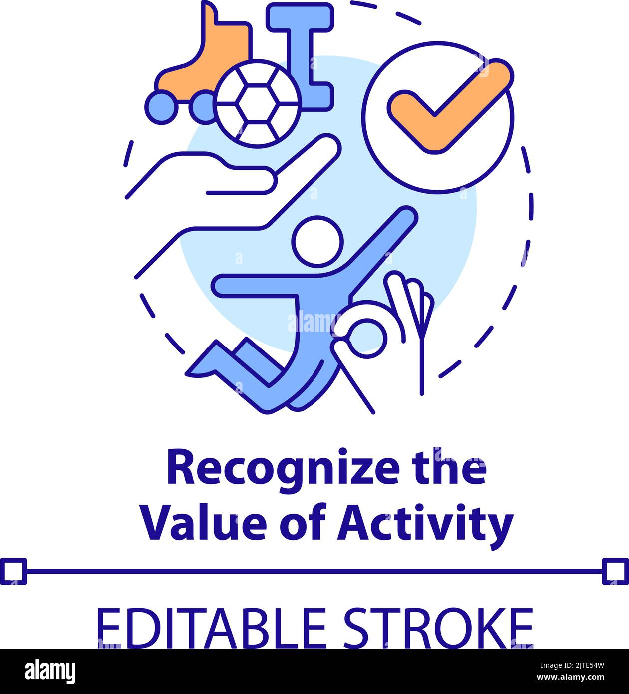 Recognize value of activity concept icon Stock Vector Image & Art - Alamy