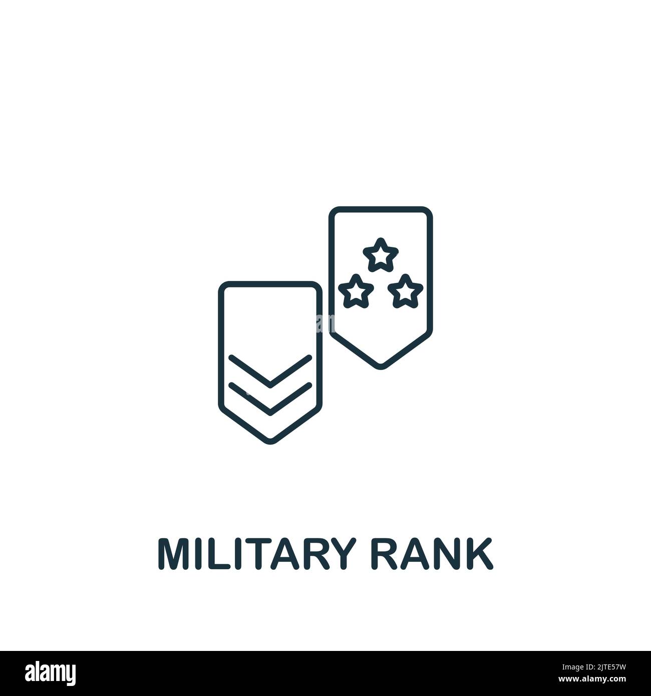 Military Rank icon. Line simple line War icon for templates, web design ...