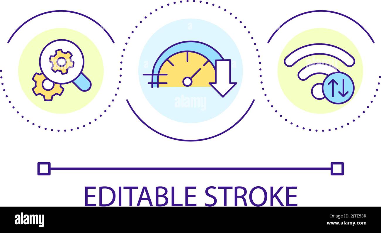 Slow internet speed loop concept icon Stock Vector Image & Art - Alamy