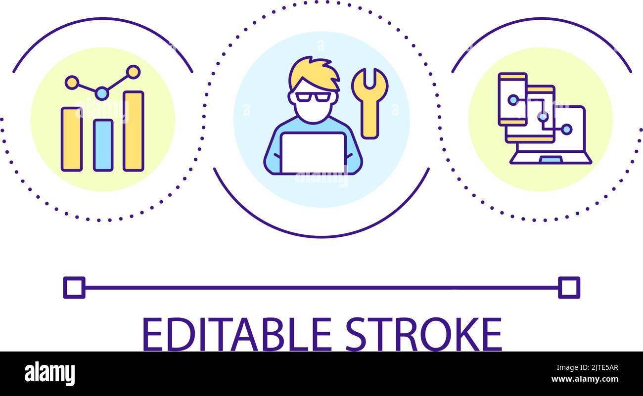 Software developer loop concept icon Stock Vector Image & Art - Alamy