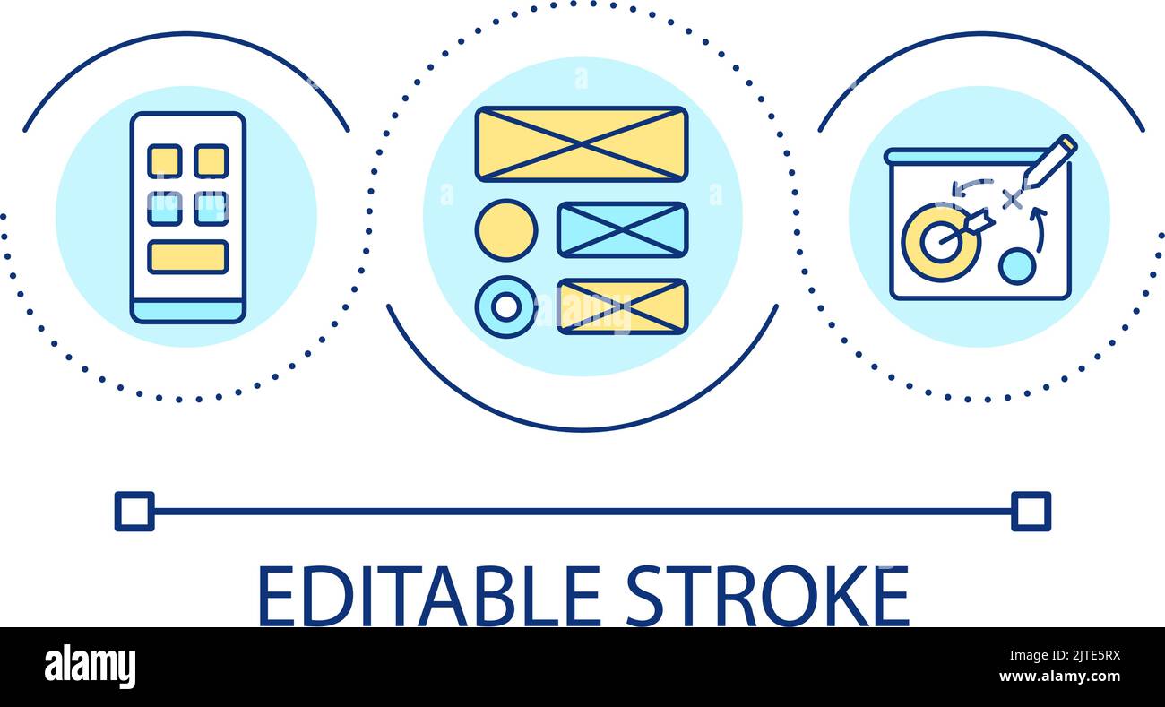 Web design blueprint loop concept icon Stock Vector Image & Art - Alamy