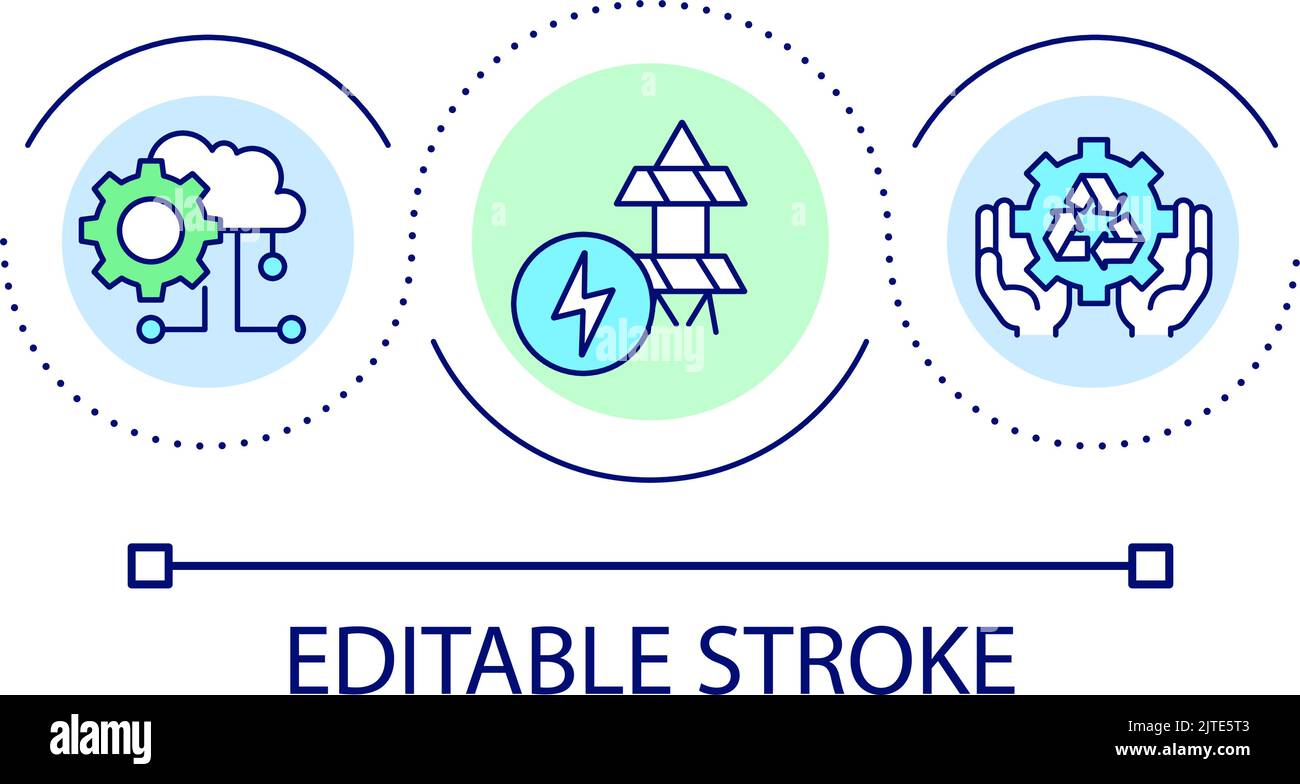 Sustainable technology and power loop concept icon Stock Vector Image ...