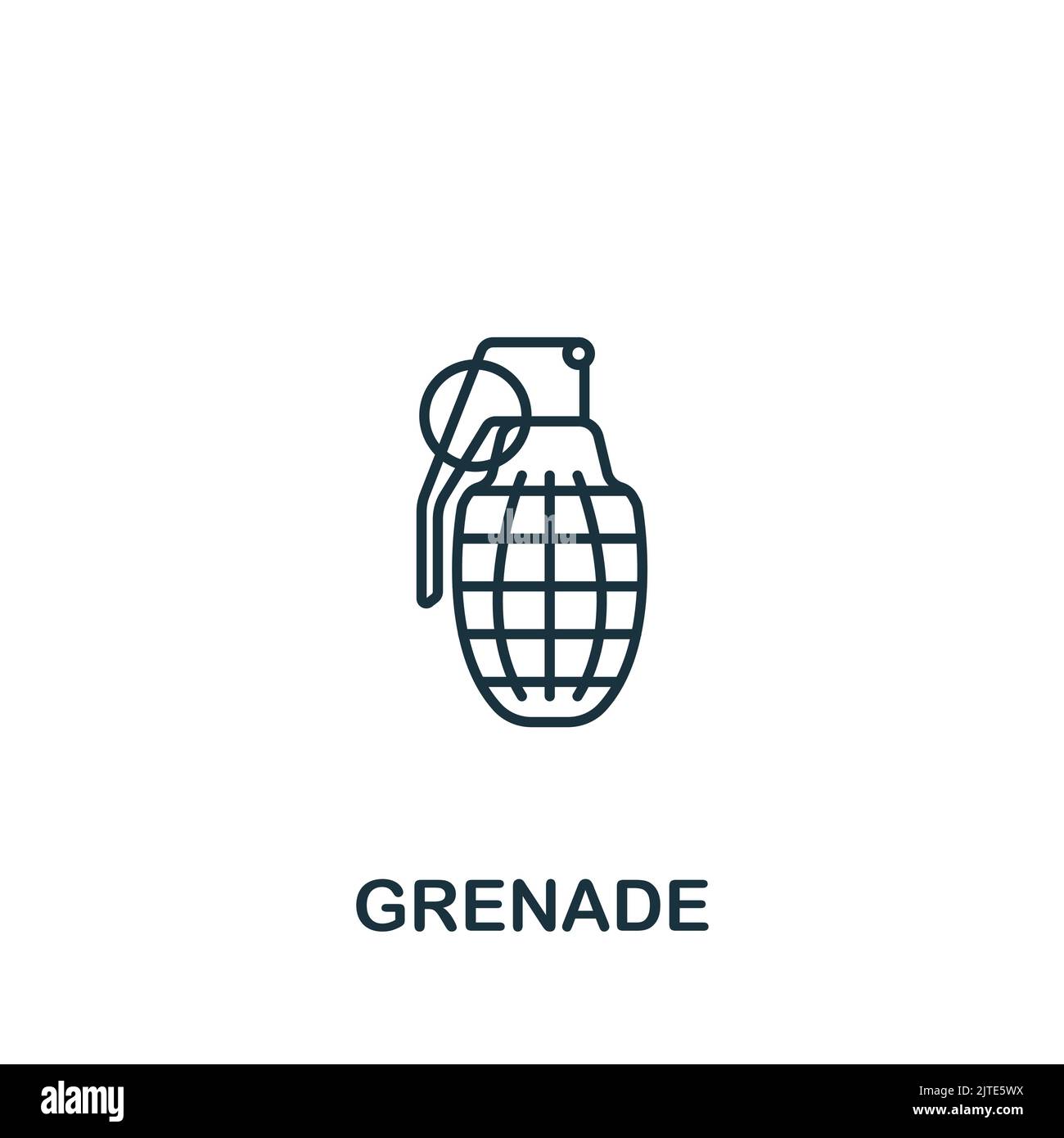 Grenade icon. Line simple line Weapon icon for templates, web design ...