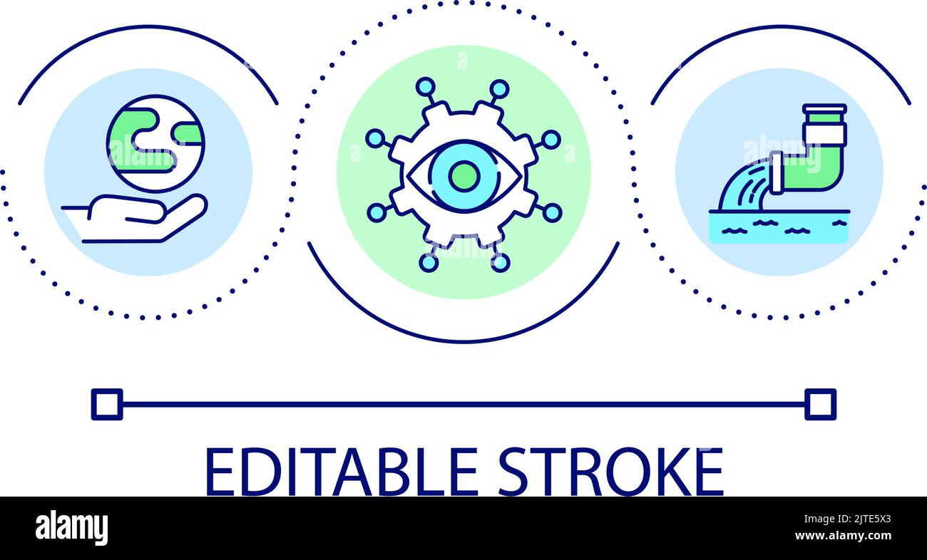 Control of environment condition loop concept icon Stock Vector Image ...