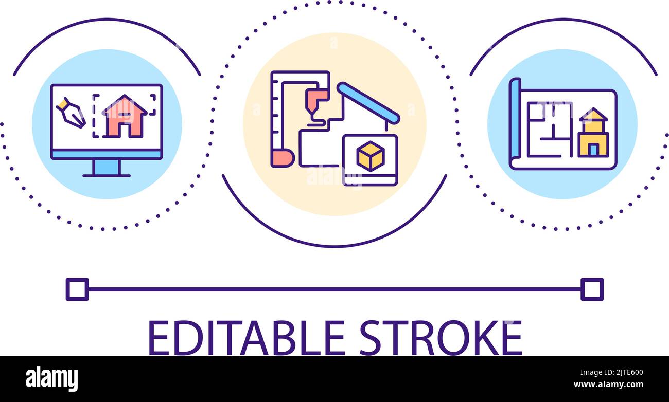 Software for architectural projects loop concept icon Stock Vector ... Software for architectural projects loop concept icon Stock Vector ...