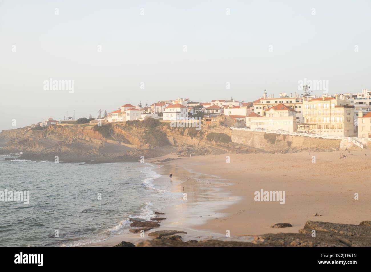 Praia das Macas Apple Beach in Colares, Portugal, on a stormy day ...