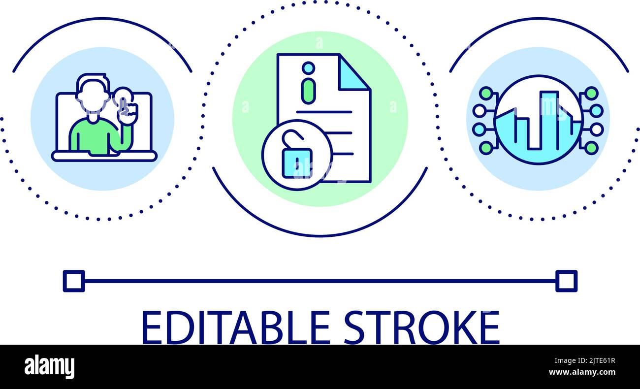 Open access to public information online loop concept icon Stock Vector Image & Art - Alamy