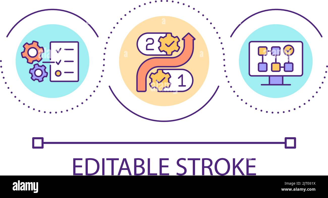 Way to reach goals loop concept icon Stock Vector Image & Art - Alamy