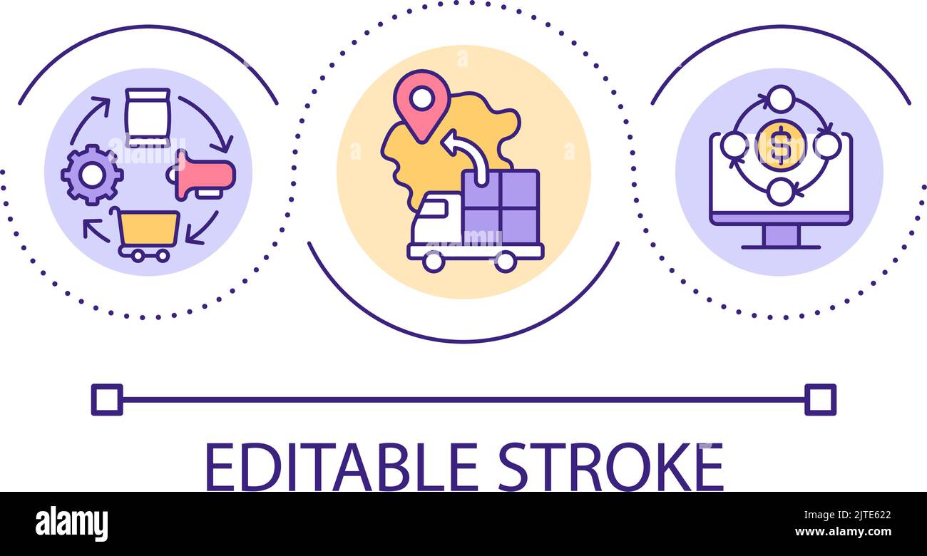 Supply chain organization loop concept icon Stock Vector Image & Art ...