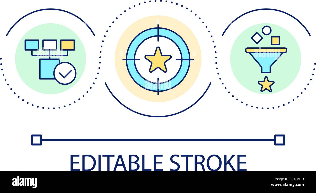 Prioritize information loop concept icon Stock Vector Image & Art - Alamy