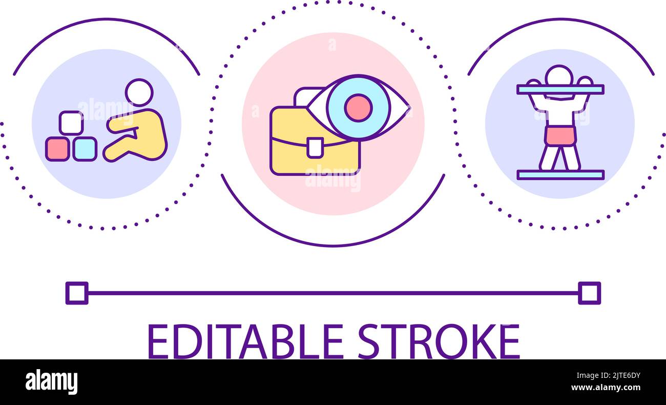 Combine childcare and work loop concept icon Stock Vector Image & Art ...