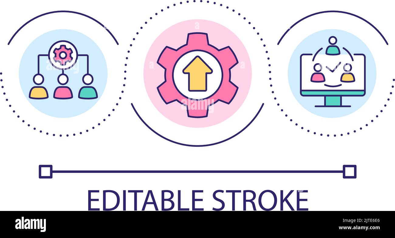 Improving team spirit loop concept icon Stock Vector Image & Art - Alamy